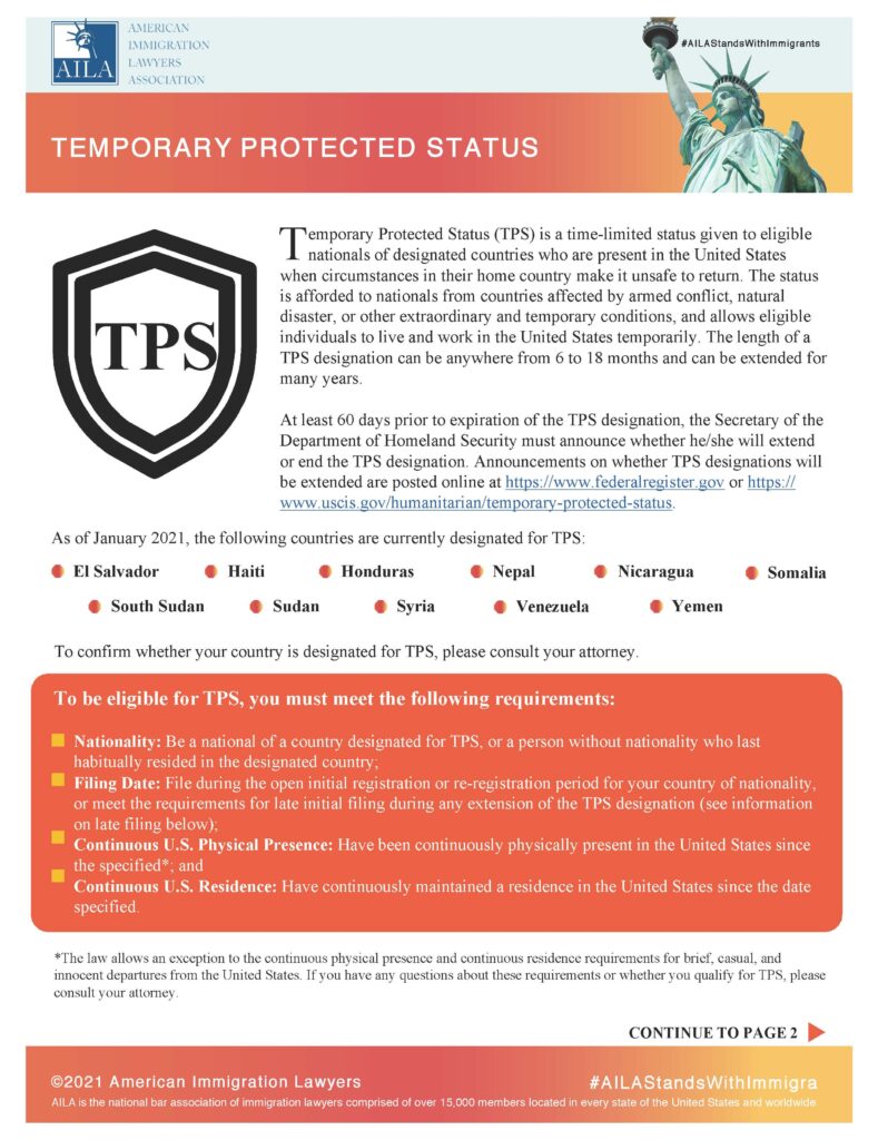 Temporary Protected Status | Attorney Columbus | Legal Services ...
